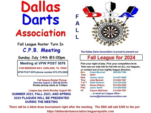 Dallas Darts Association - News