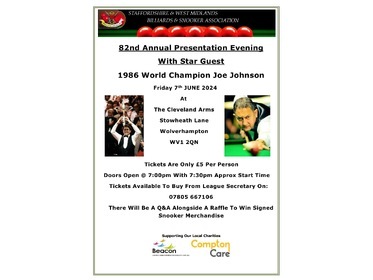 STAFFORDSHIRE & WEST MIDLANDS BILLIARDS & SNOOKER ASSOCIATION - News