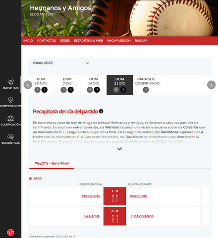 Baseball scheduling, baseball online results and stats - LeagueRepublic