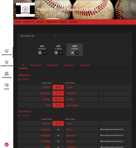 Baseball scheduling, baseball online results and stats - LeagueRepublic