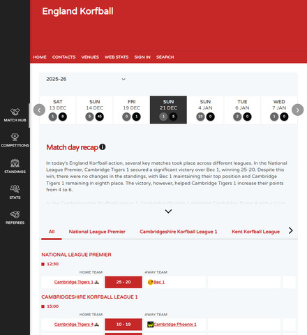 Sports scheduling, sports online results and statistics - LeagueRepublic