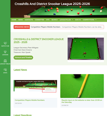 Snooker scheduling, snooker online results and statistics - LeagueRepublic