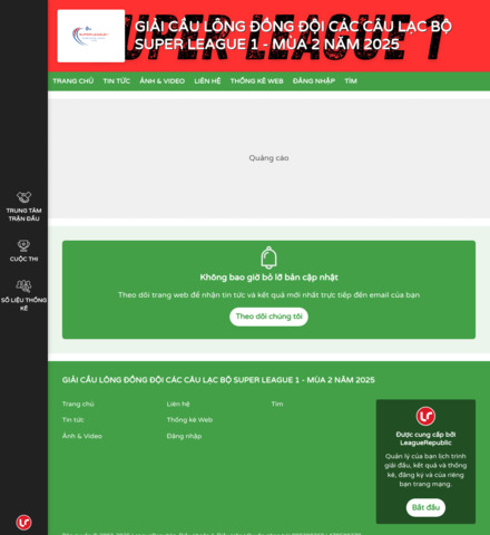 Badminton scheduling, badminton online results and stats - LeagueRepublic